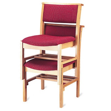 Stacking Classic Wooden Chapel and Church Chair | Alpha Furniture