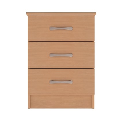 Standard Range 3 Drawer Bedside Unit | Alpha Furniture