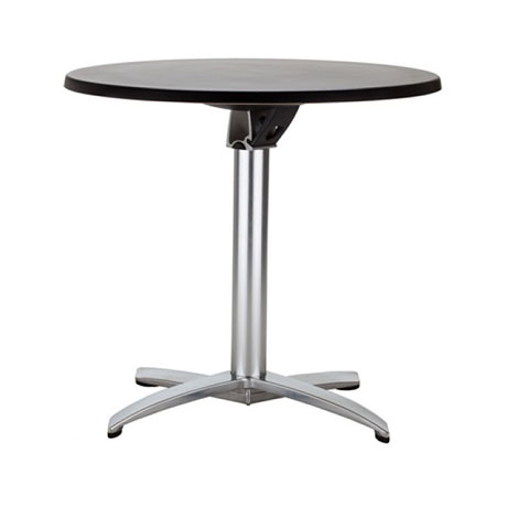 SUNNY Nesting Flip-Top Cafe Table - Silver Finish | Alpha Furniture
