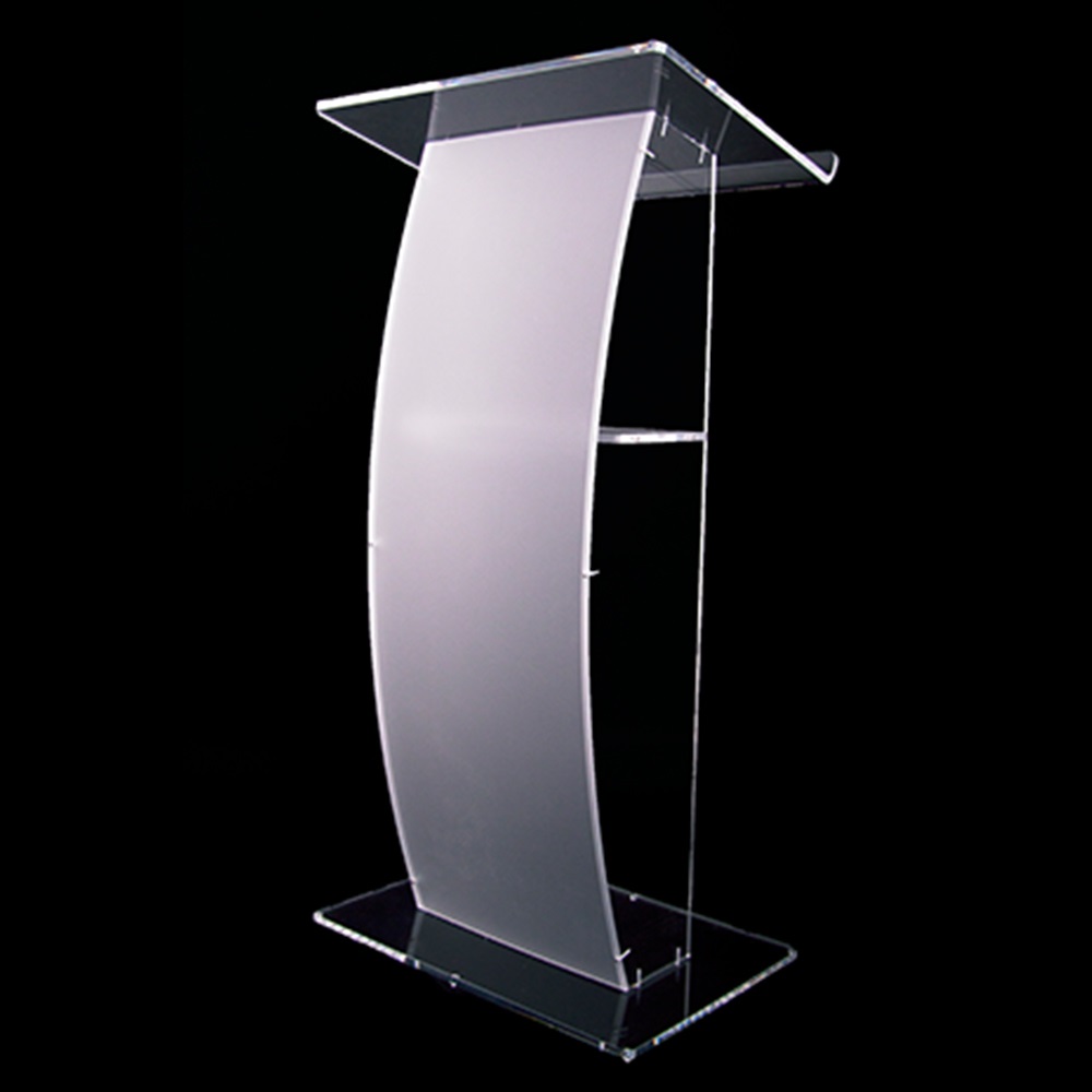 Modern Acrylic Perspex Lectern with Frosted Front Panel | Alpha Furniture