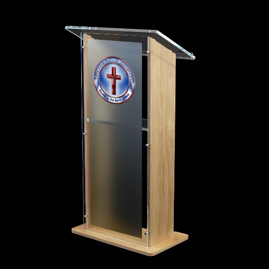 Modern Wood-Acrylic Lectern | Alpha Furniture