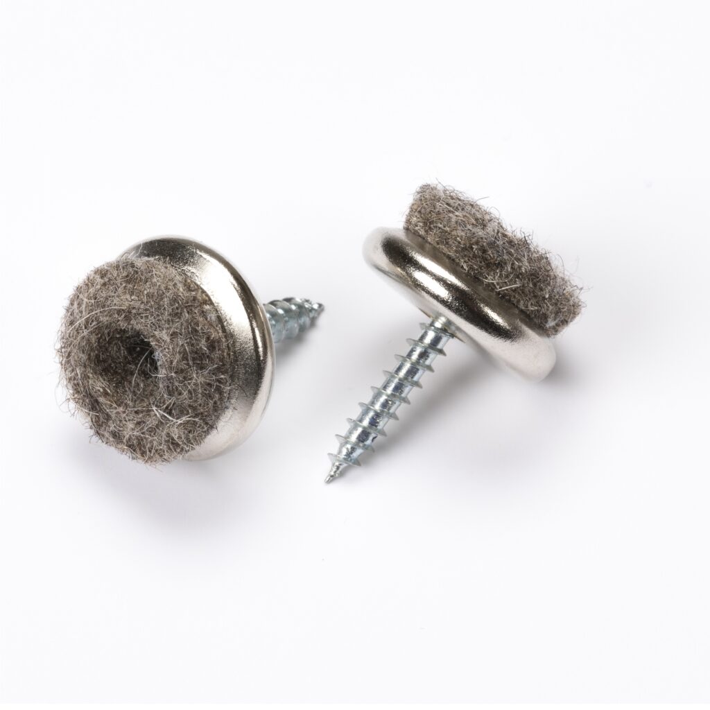 Felt-Lined Ferrules for Wooden Chairs (Set of 4) | Alpha Furniture